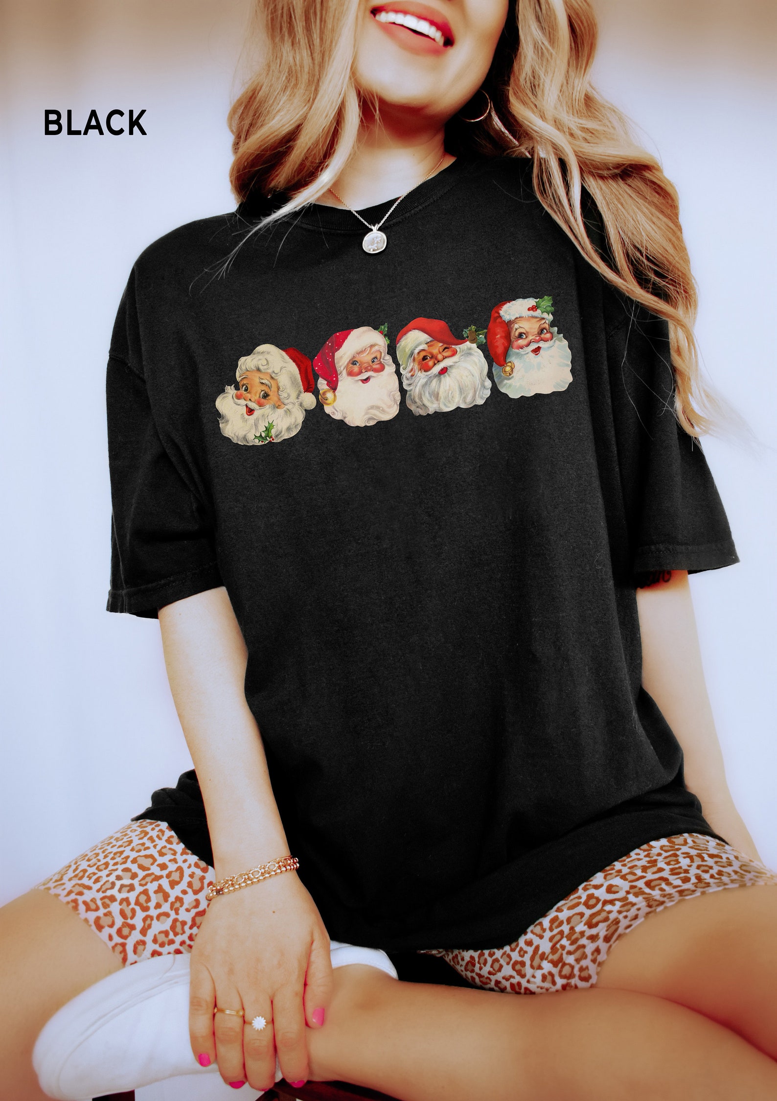 Vintage Santa Shirt Retro Santa Claus Tee Comfort Colors® - Etsy