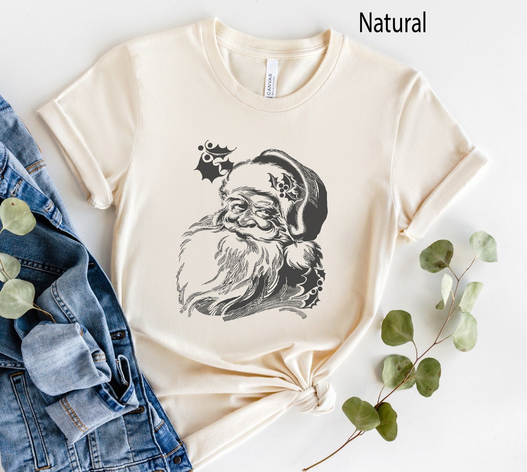 Christmas Shirts, Vintage Santa Shirt, Christmas Tee, Classic Santa Tee ...