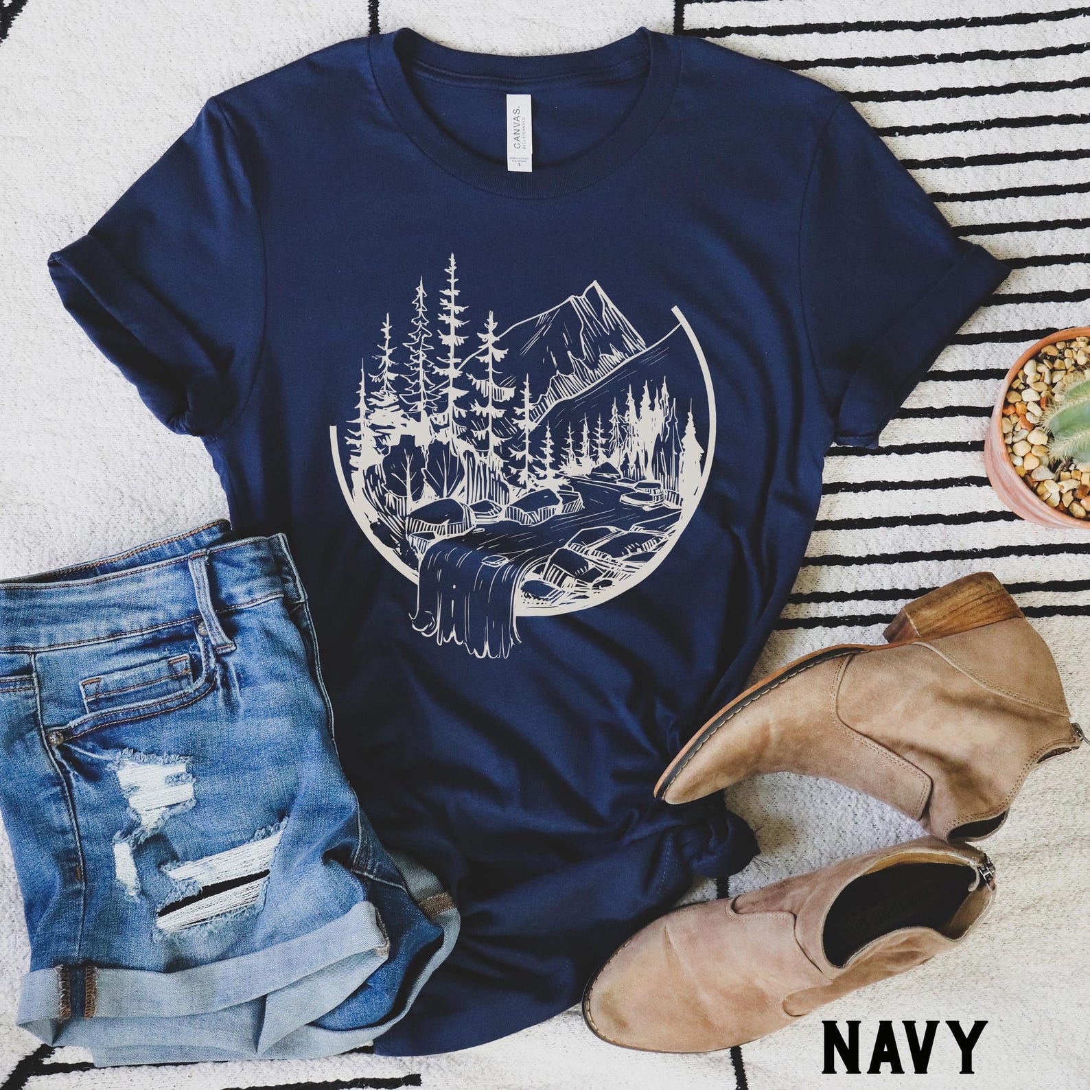 Mountains Waterfall Shirt for Women or Men, Matching Family Group ...