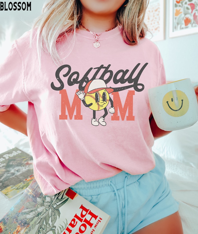 Retro Softball Mom Shirt, Comfort Colors®, Softball Mama Shirt, Retro ...