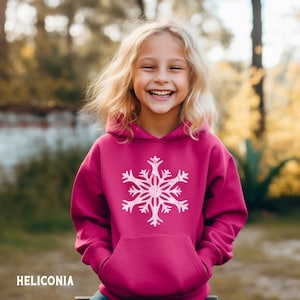 Youth Snowflake Sweatshirt, Winter Hoodie for Kids, Christmas Holiday ...