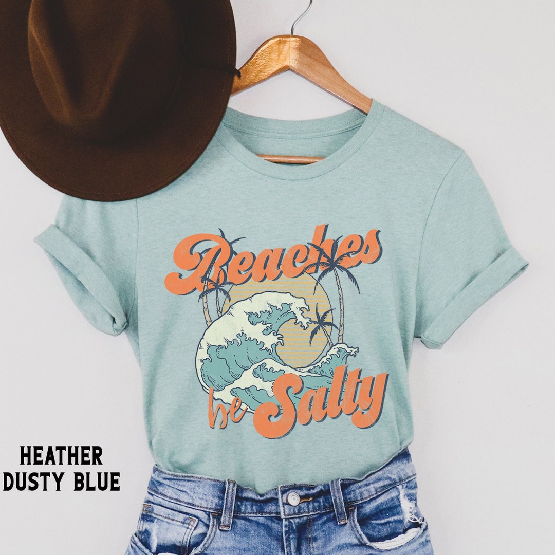 Womens Beach Shirt, Retro Beach Tee, Vintage Style Summer Shirts, Beach ...
