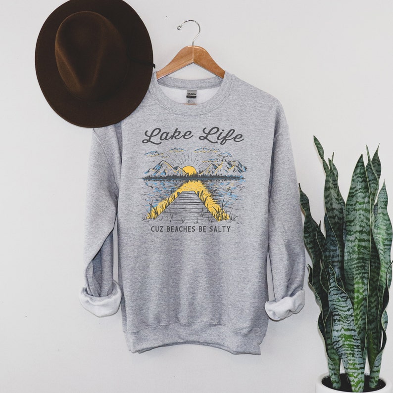 Women's Lake Life Graphic Sweatshirt, Funny Lake Sweatshirt for Her ...