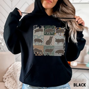 Boho Pig Sweatshirt, Retro Pet Pigs Hoodie, Floral Farmhouse ...
