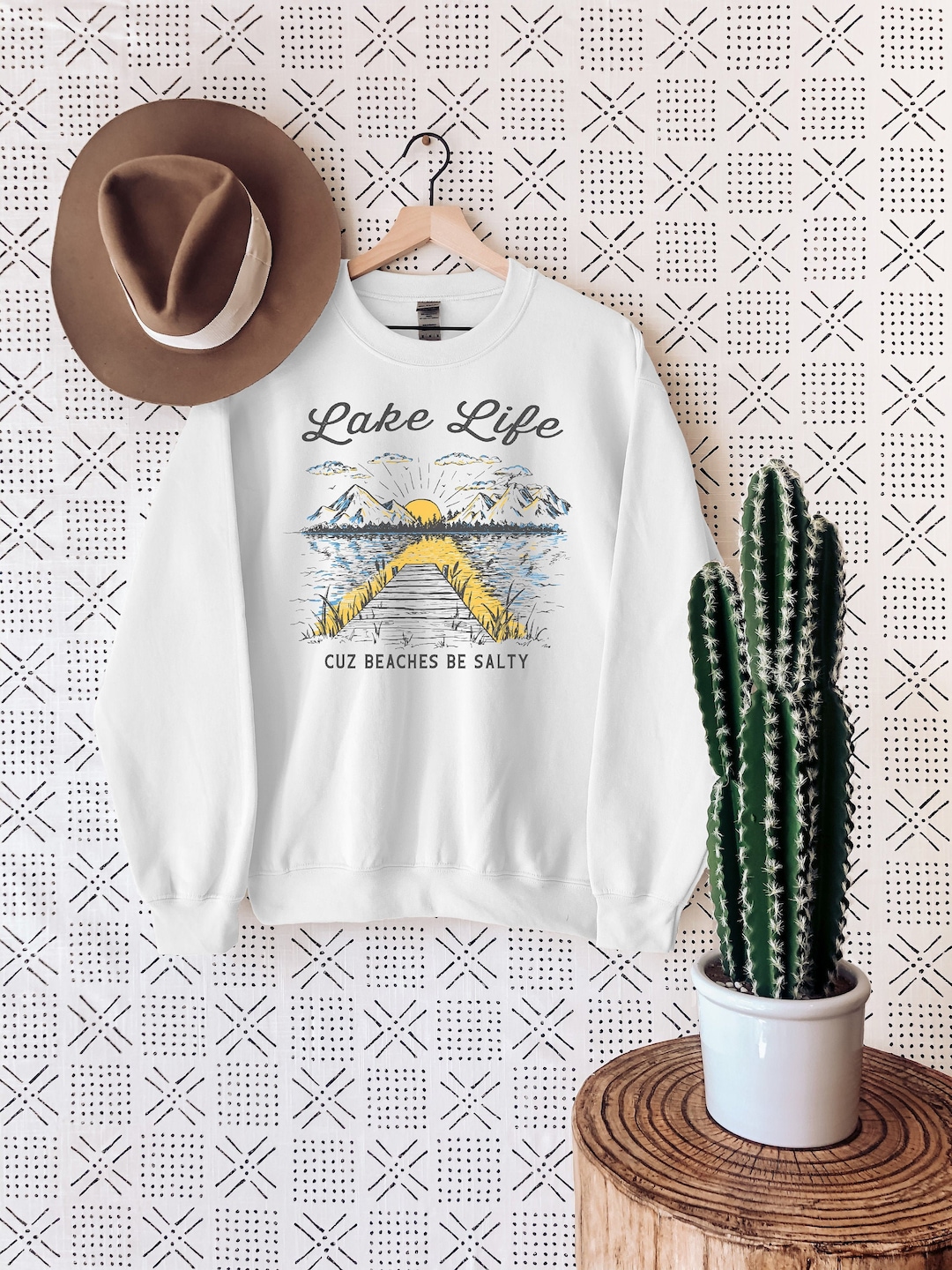 Women's Lake Life Graphic Sweatshirt, Funny Lake Sweatshirt for Her ...