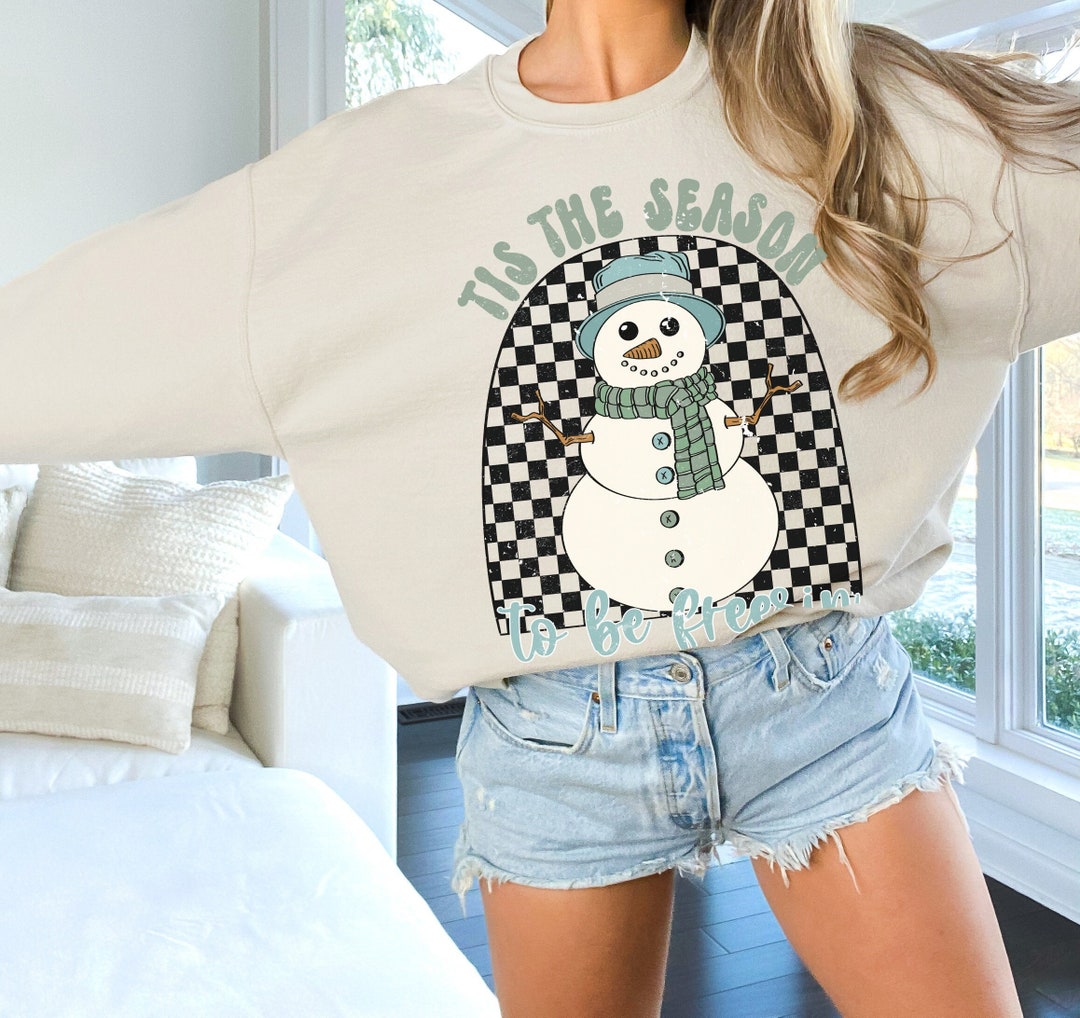 Christmas Sweatshirts for Women, Tis the Season Snowman Hoodie, Always ...