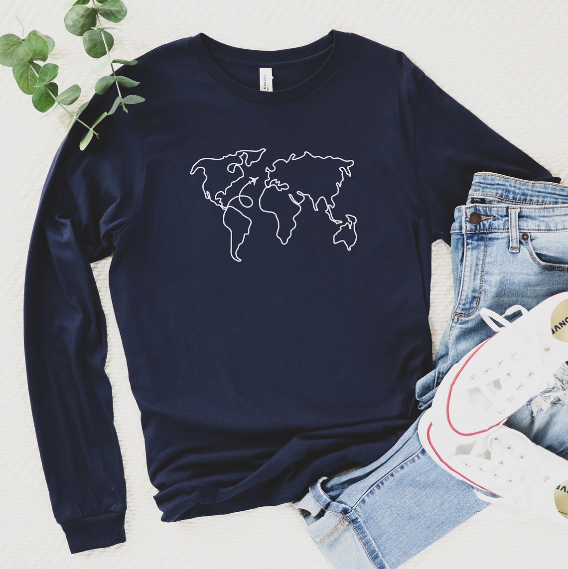 Travel Shirt, Airplane T Shirt, World Map Tee, Travel Gift, Travel Long ...