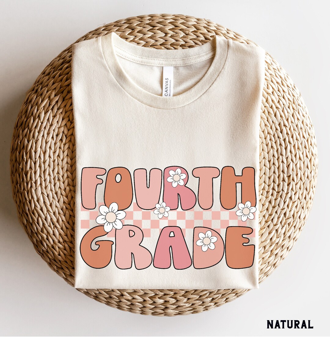 Retro Fourth Grade Shirt, 4th Grade Teacher Tshirt, Teacher Team Shirts ...