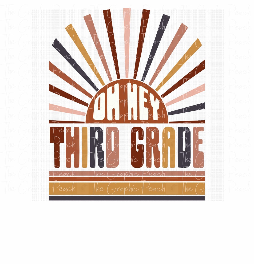 Third Grade PNG, Oh Hey Third Grade PNG, Retro Sunrise 3rd Grade PNG ...