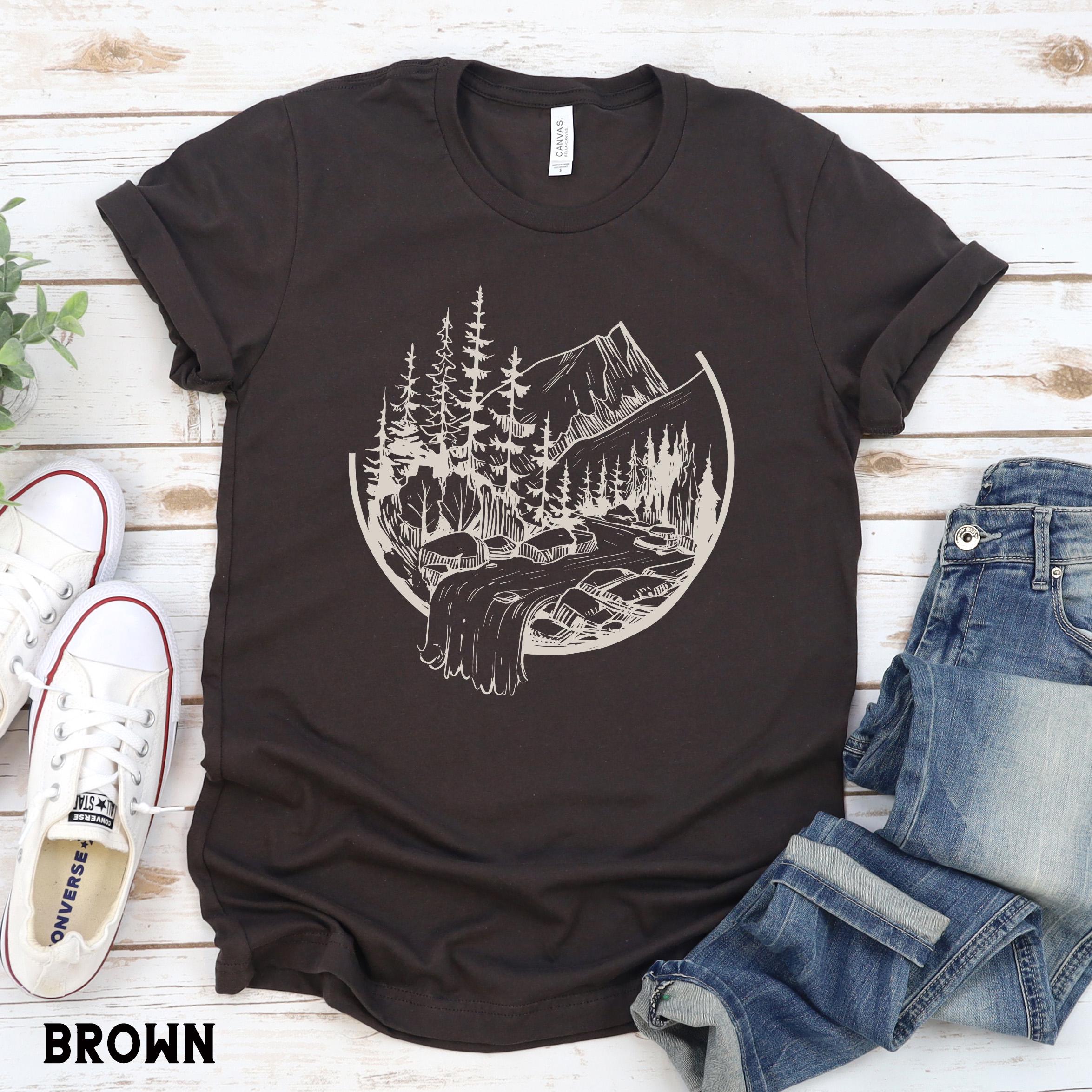 Mountains Waterfall Shirt for Women or Men, Matching Family Group ...