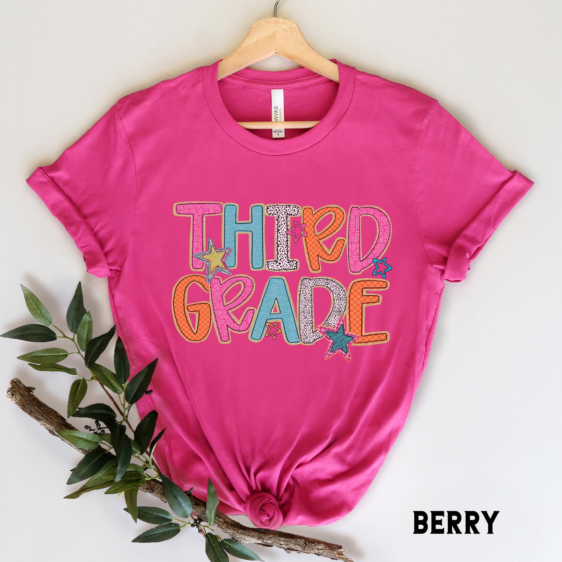 Third Grade Shirt, 3rd Grade Teacher Team Shirts, Cute Back to School ...