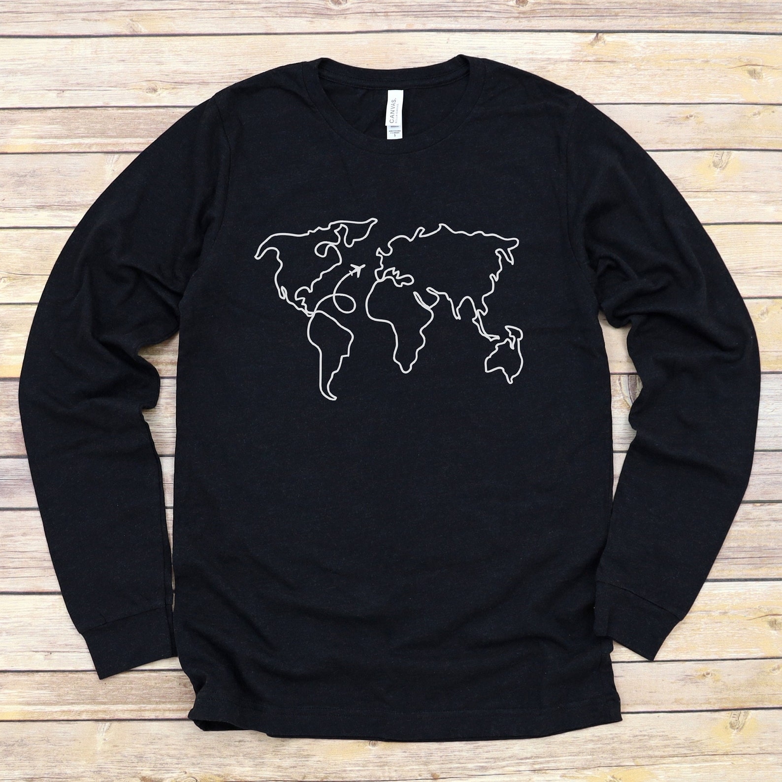 Travel Shirt Airplane T Shirt World Map Tee Travel Gift | Etsy