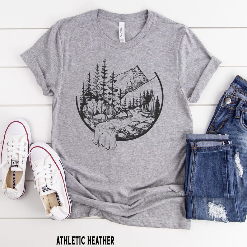 Mountains Waterfall Shirt for Women or Men, Matching Family Group ...