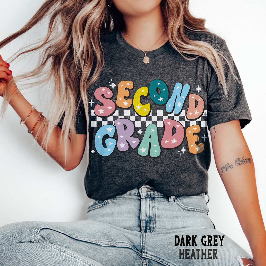 Second Grade Shirt, Retro Second Grade Teacher Shirt, 2nd Grade Team ...