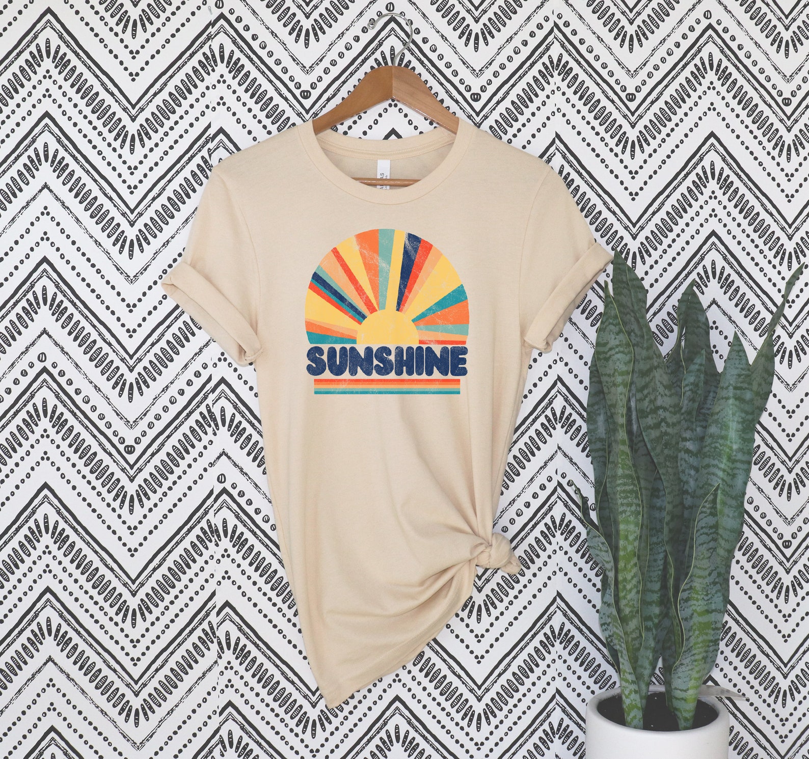Women's Retro Sunshine Graphic Tee Shirt, Retro Sunshine Tee for Her ...