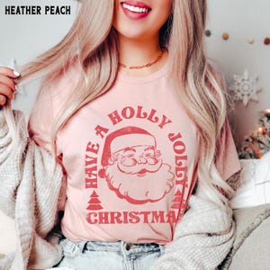 Retro Santa Tee, Santa Tee, Vintage Graphic Tee, Merry Christmas Shirt ...