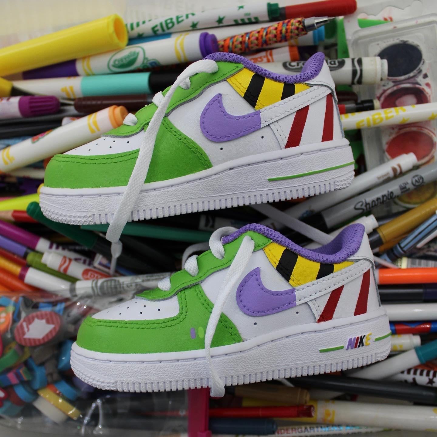 Custom Kids' Air Force 1’s - Buzz Inspired AF1 - Etsy