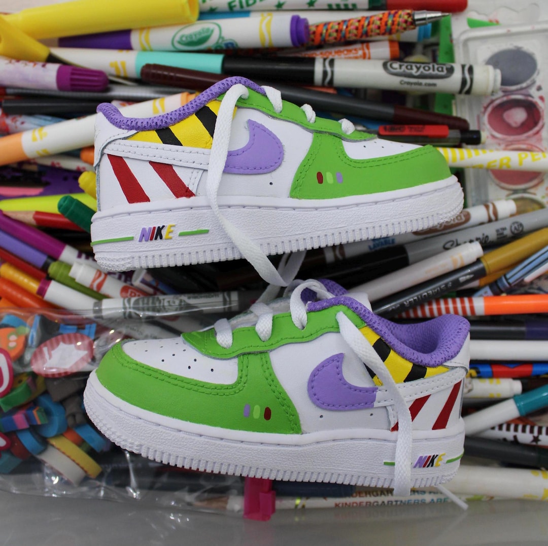 Custom Kids' Air Force 1’s - Buzz Inspired AF1 - Etsy