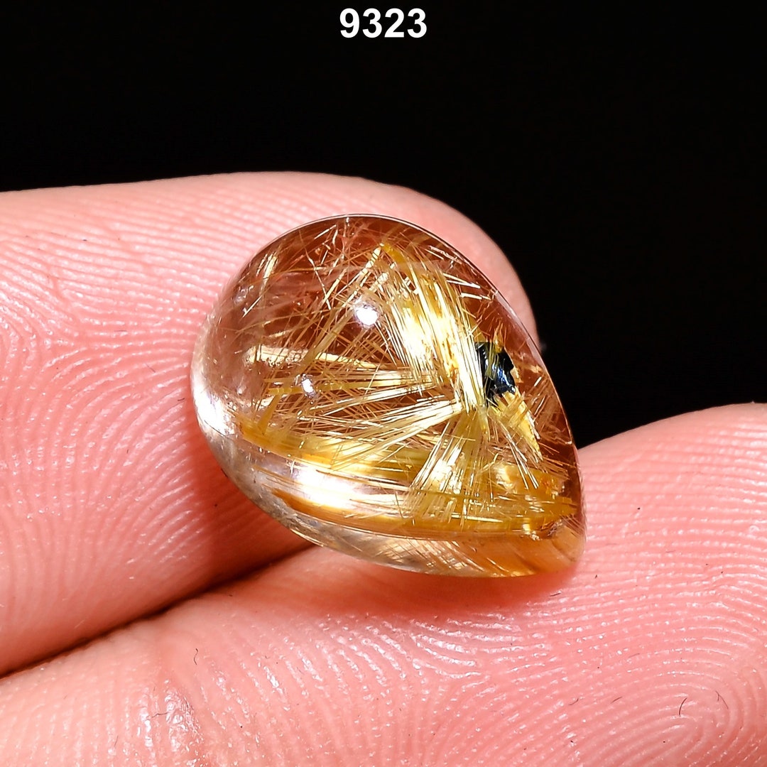 Natural Golden Rutile Quartz Cabochon Loose Gemstone Mix Shape Lot Top ...