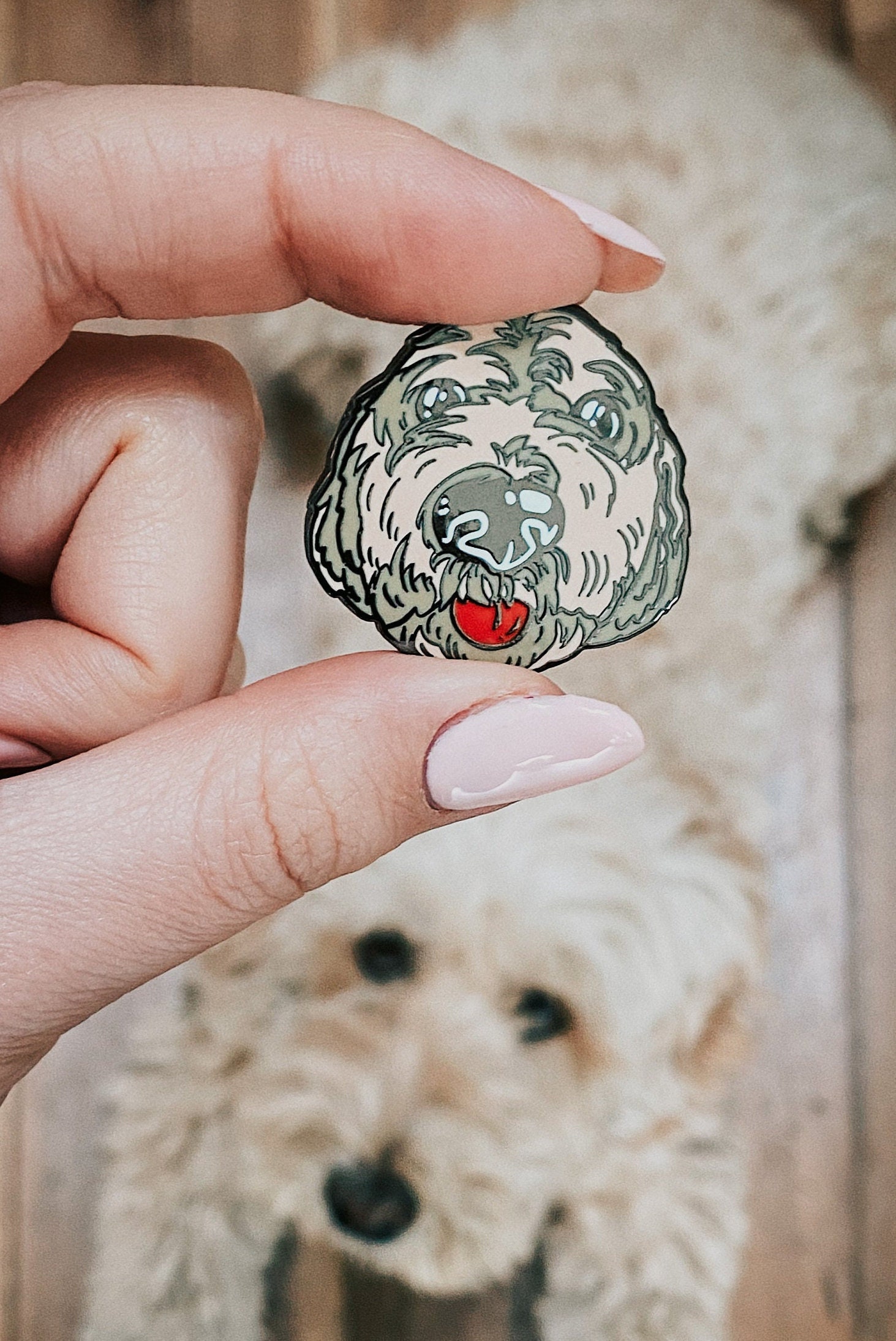 Cockapoo Pin Badge - Etsy UK