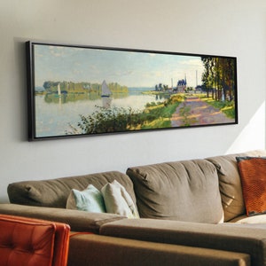 Claude Monet,the Promenade at Argenteuil,riverside Scenery,canvas Print ...