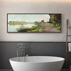 Claude Monet,the Promenade at Argenteuil,riverside Scenery,canvas Print ...