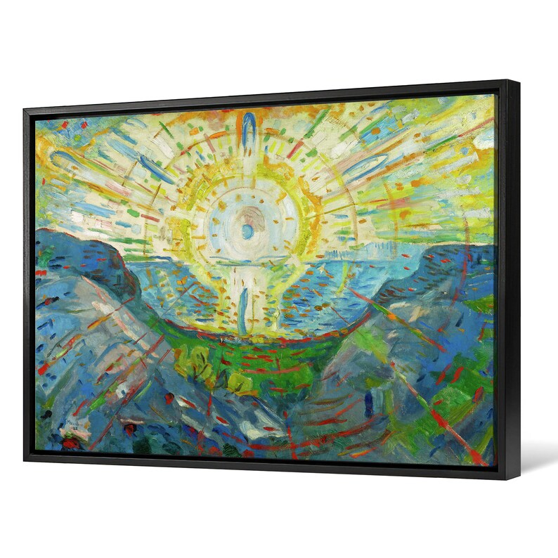 Edvard Munch,the Sun,sunrise Scenery on the Sea,large Wall Art,framed ...