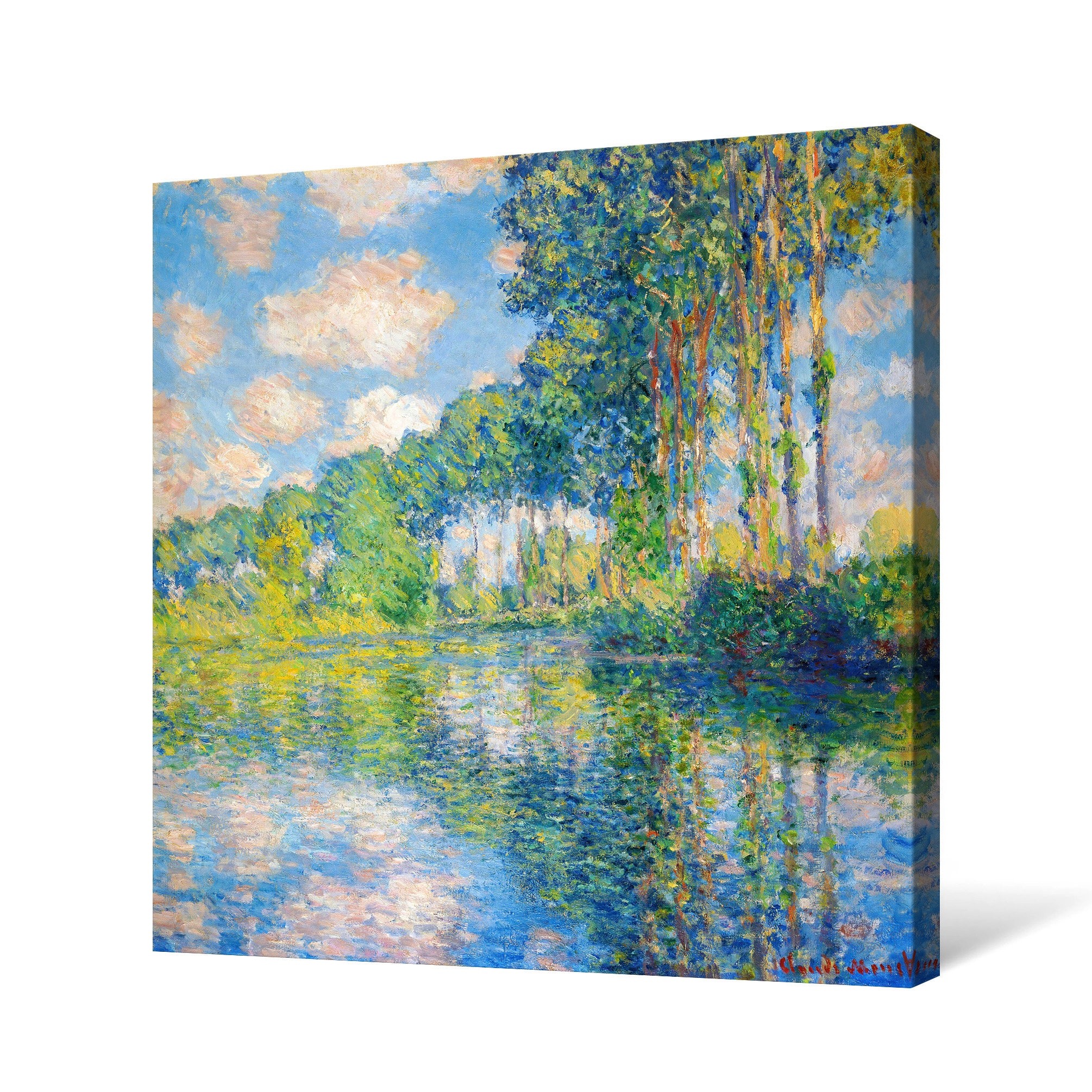 Claude Monet,poplars on the Epte,poplar Trees by the River,canvas Print ...