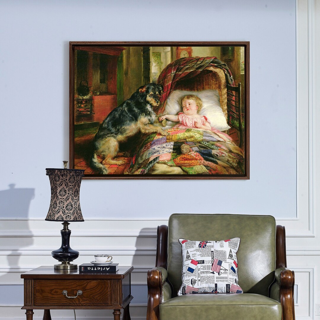 Edwin Frederick Holt,guarding Baby,large Wall Art,framed Wall Art ...