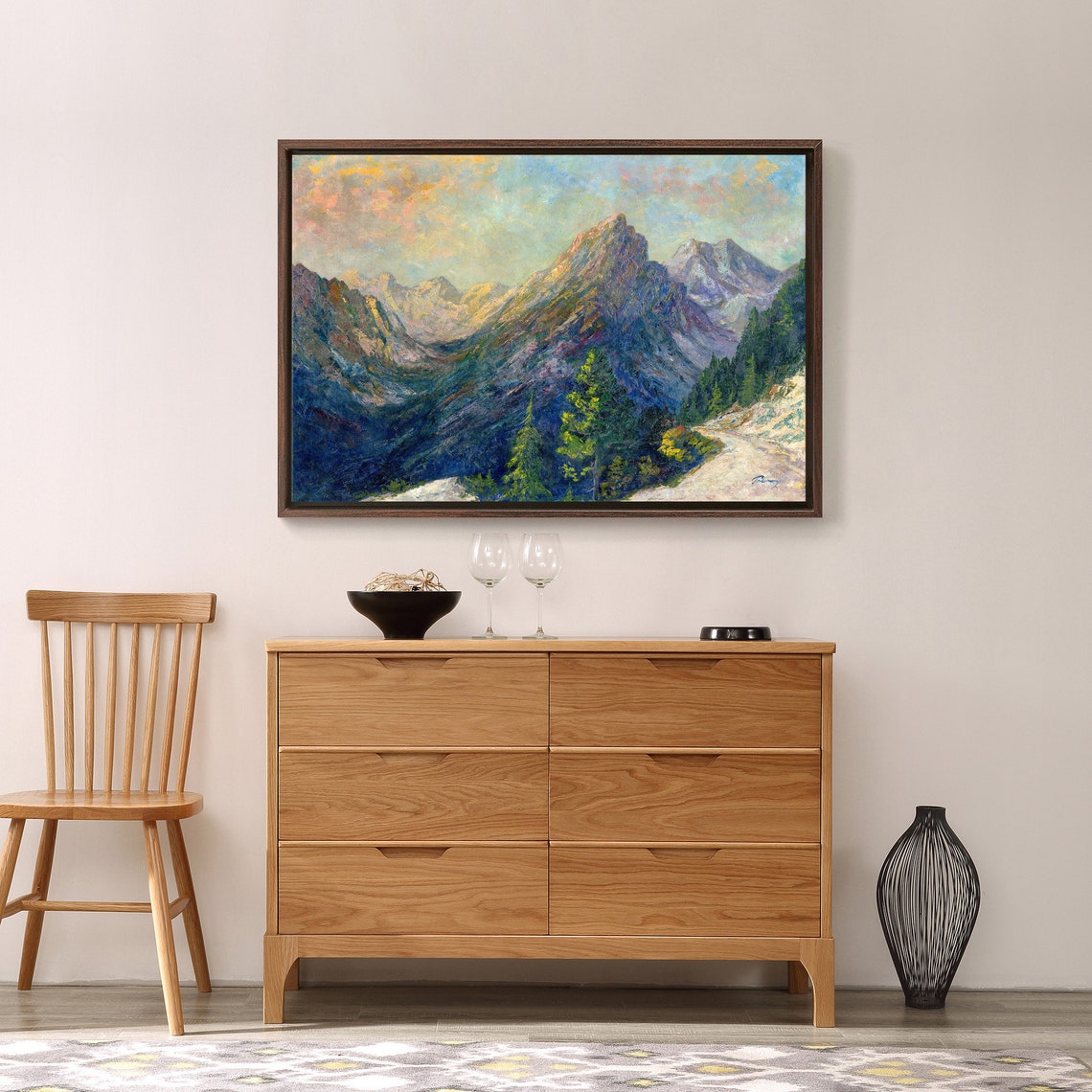 Mountain Forest Scenery,mountain Path,canvas Print,canvas Art,canvas ...