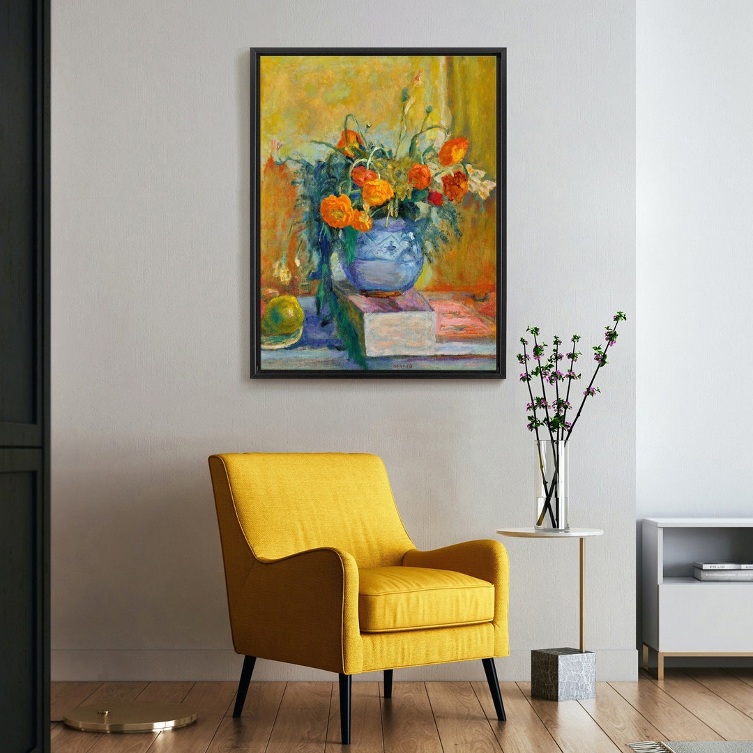 Buy Pierre Bonnard,buttercups in Blue Vase,large Wall Art,framed Wall ...