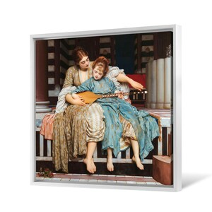 Frederick Leighton,the Music Lesson,mother and Girl,canvas Print,canvas ...