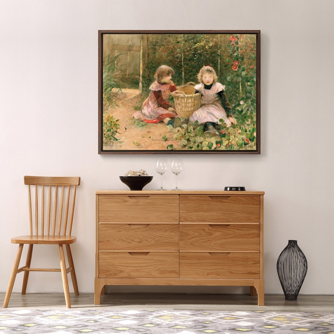 Hector Caffieri,the Strawberry Patch,large Wall Art,framed Wall Art ...