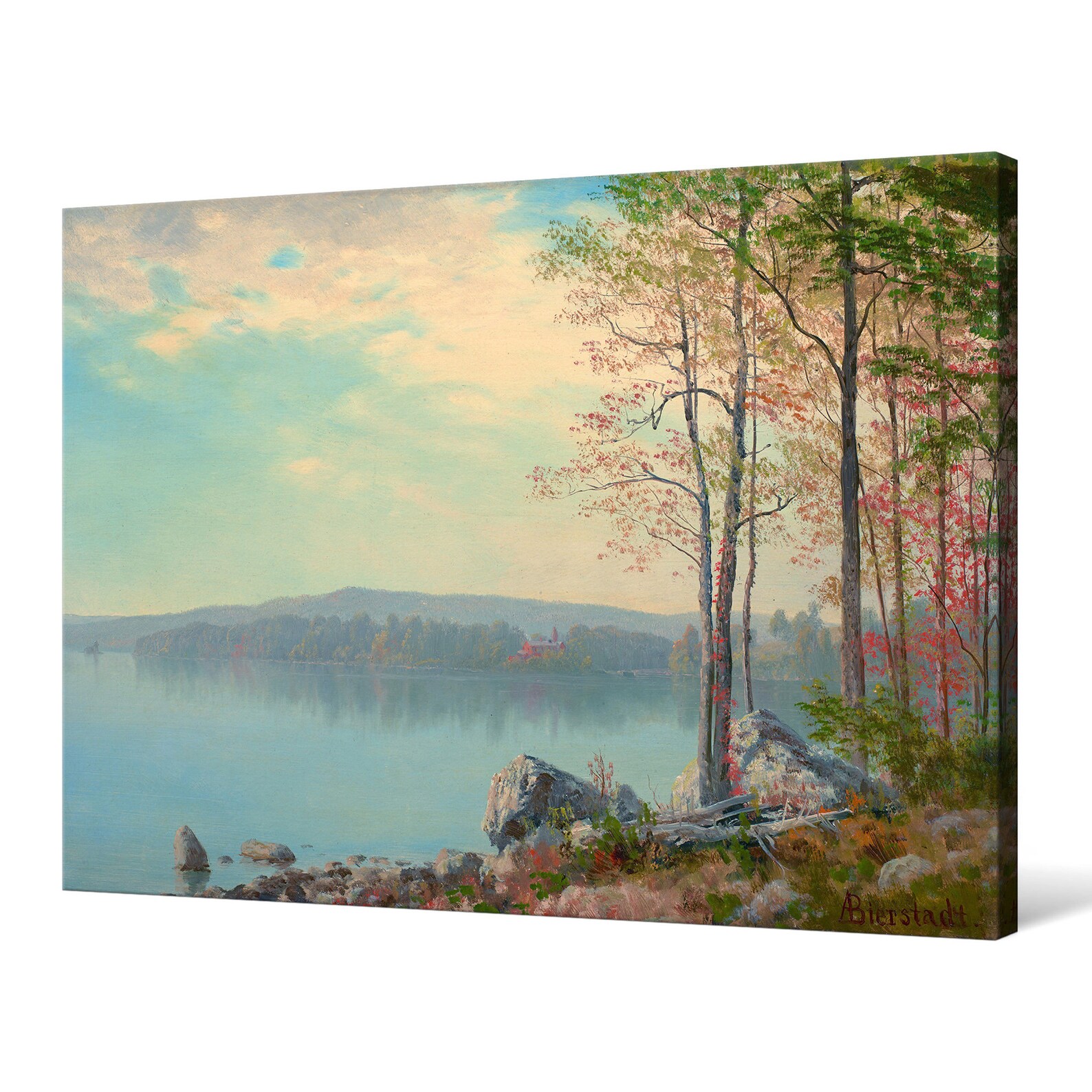 George Bellows,landscape,lake Scenery, Lake in Autumn,canvas Print ...