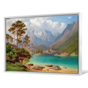 Max Haushofer,weissensee Near Lermoos in Tyrol,lake Scenery,canvas ...