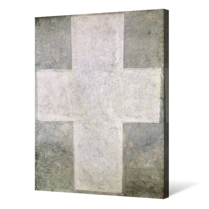 Kazimir Malevich,white Suprematist Cross, 1921,large Wall Art,framed ...