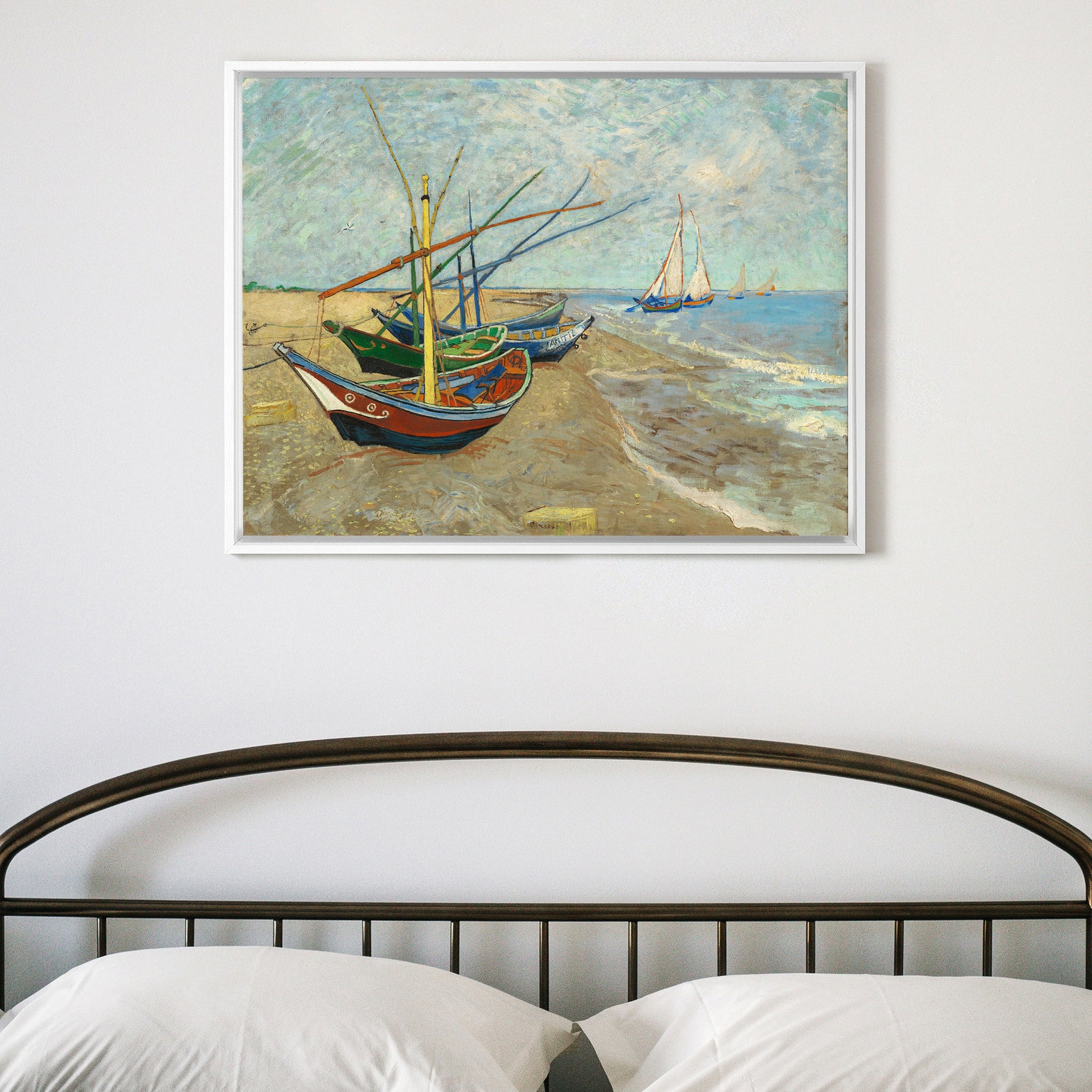 Vincent Van Gogh Fishing Boats on the Beach at Les Saintes - Etsy