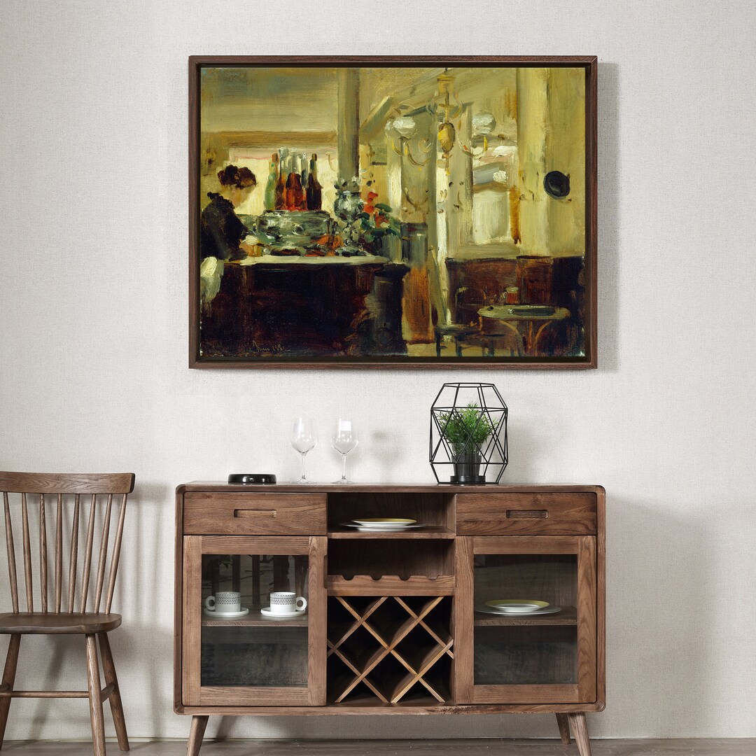 Edouard Manet, Bon Bock Café,restaurant Interior,canvas Print,canvas ...