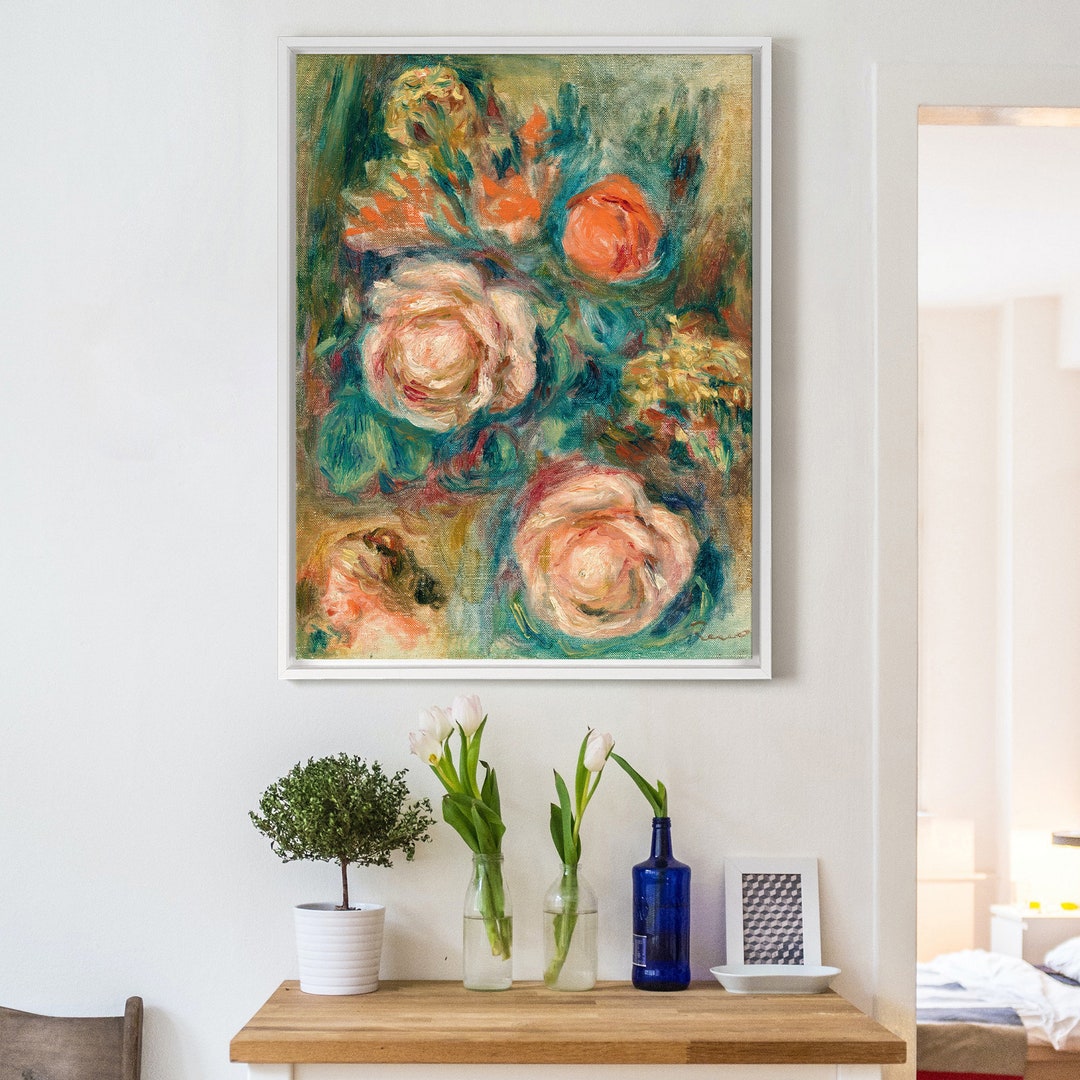 Pierre-auguste Renoir,bouquet of Roses,canvas Print,canvas Art,canvas ...