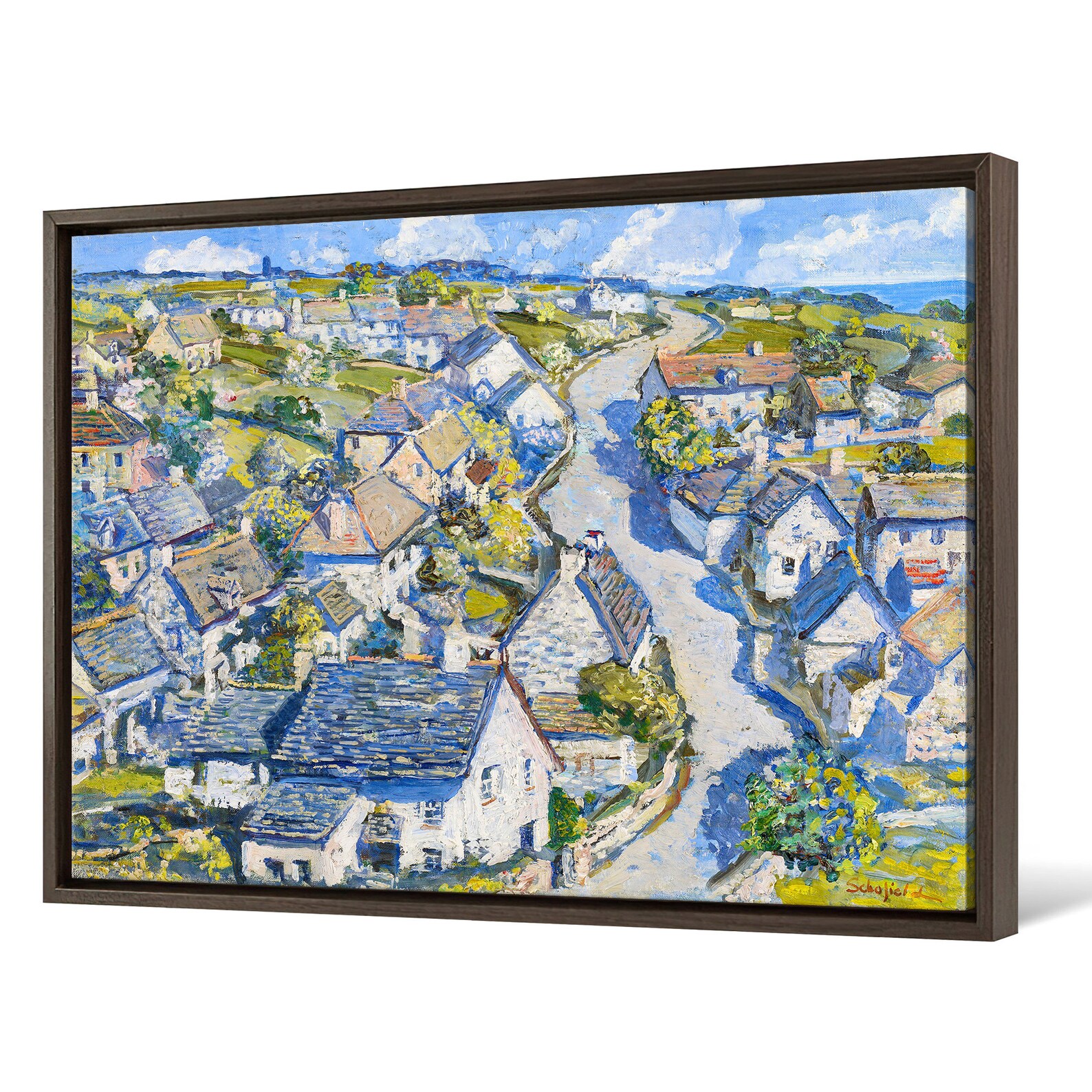 Walter Elmer Schofield,mining Village in Cornwall,canvas Print,canvas ...