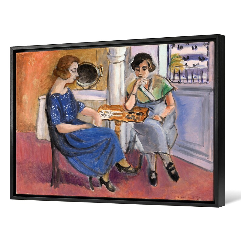 Henri Matisse,domino Players,two Women Play Chess,canvas Print,canvas ...
