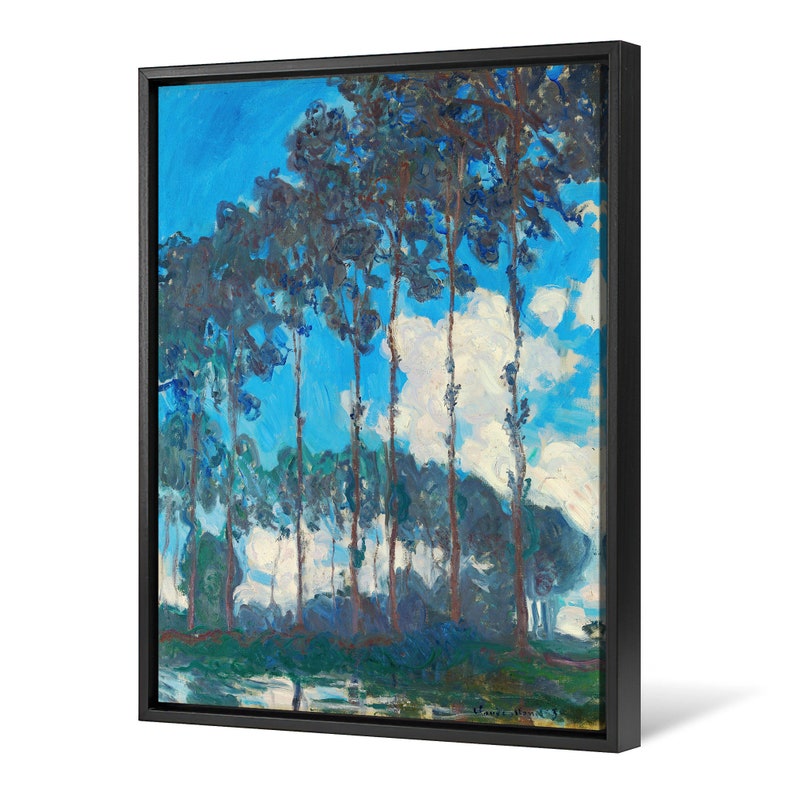 Claude Monet,poplars on the Epte,blue Sky and White Clouds,canvas Print ...
