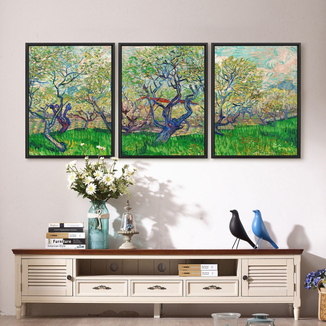 Vincent Van Gogh,orchard in Blossom,set of 3 Wall Art,set of Three ...