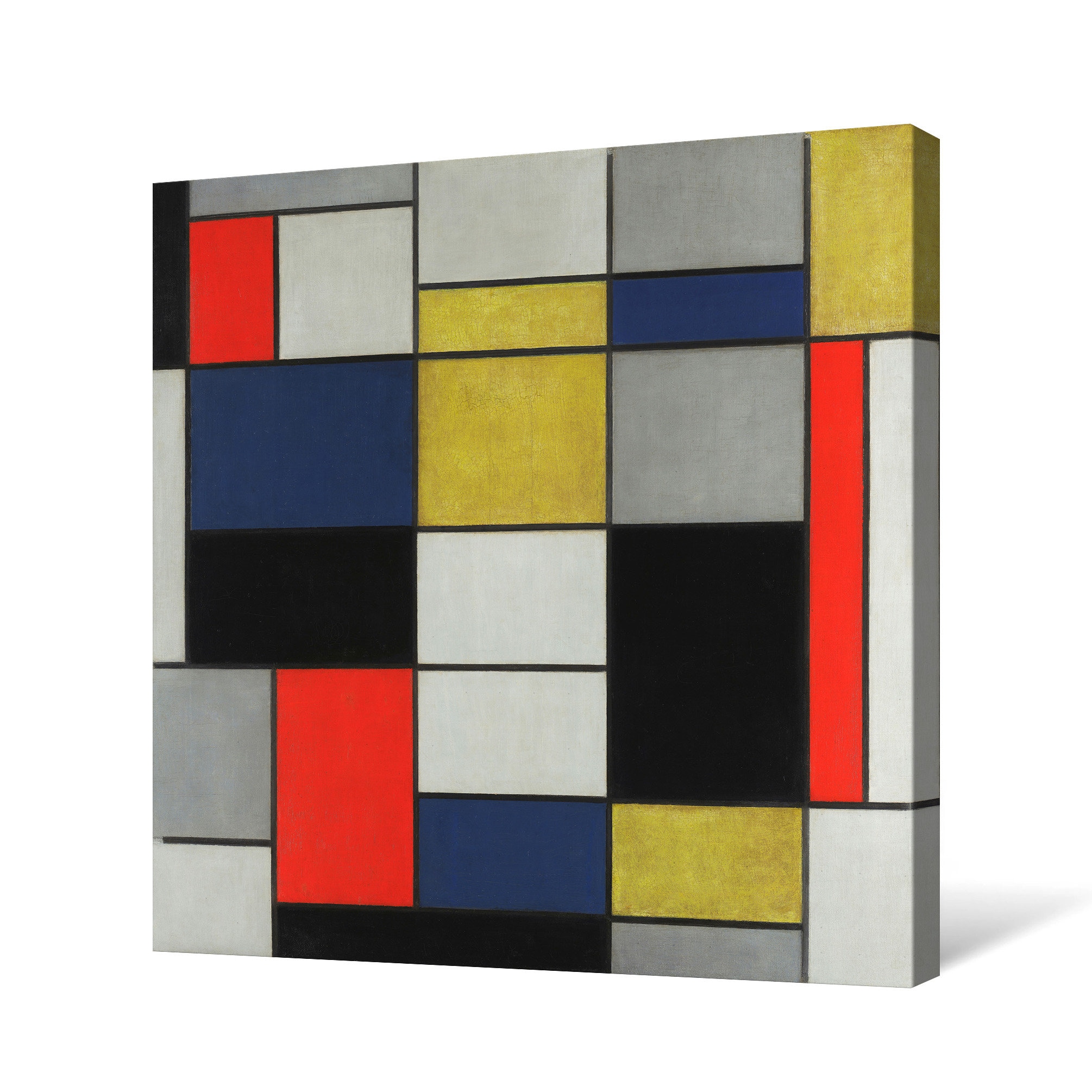 Piet Mondrian Large composition A with black red gray yellow | Etsy