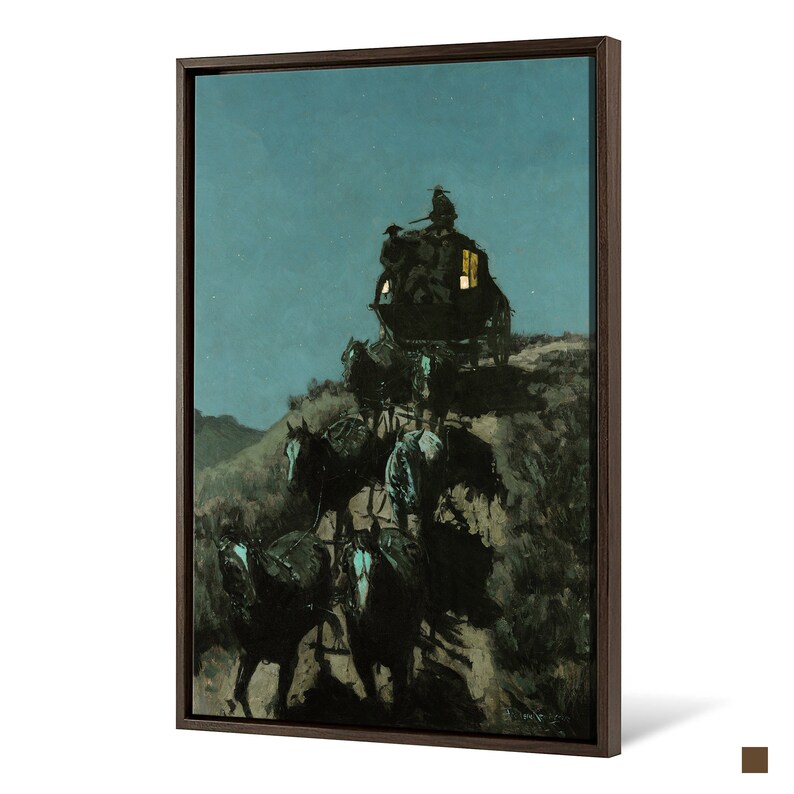 Frederic Remington,the Old Stage-coach of the Plains,large Wall Art ...