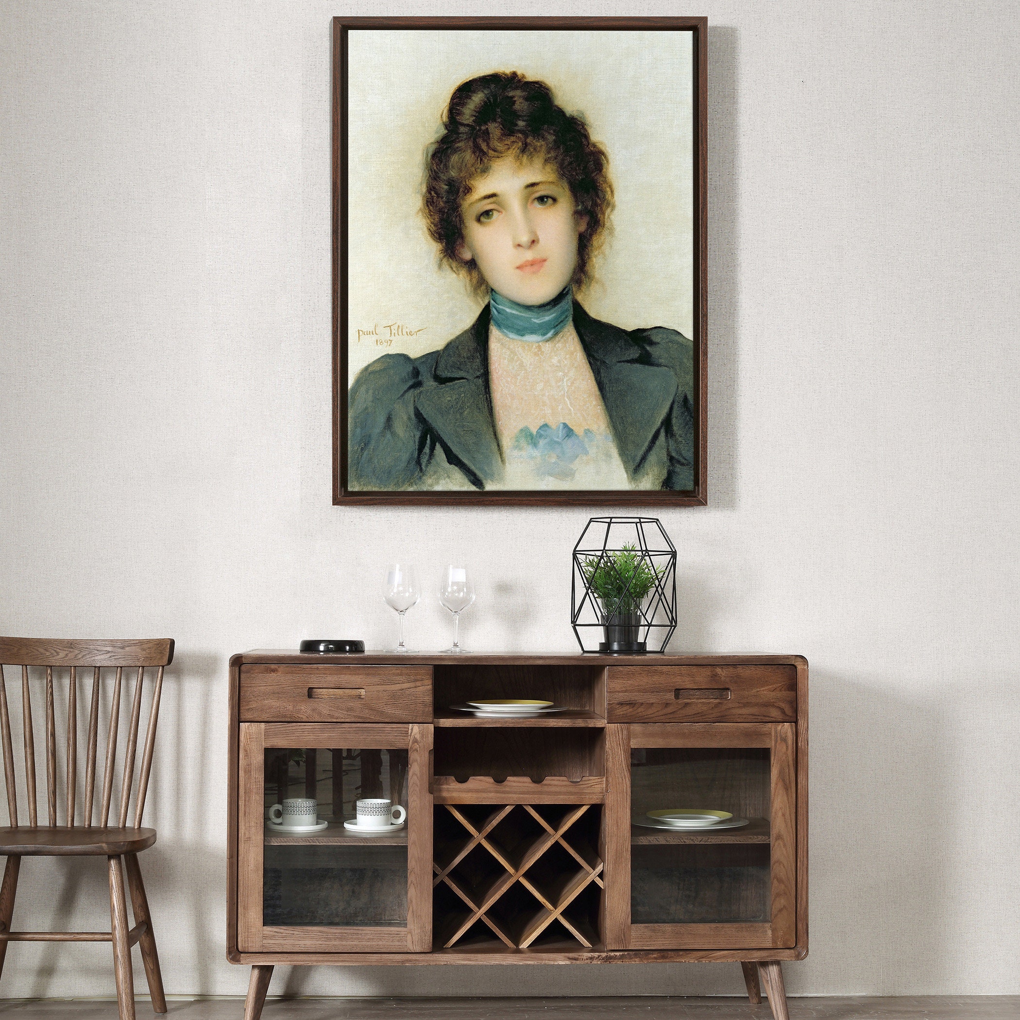 Paul Prosper Tillierportrait of A Woman 1897 by Paul Prosper - Etsy