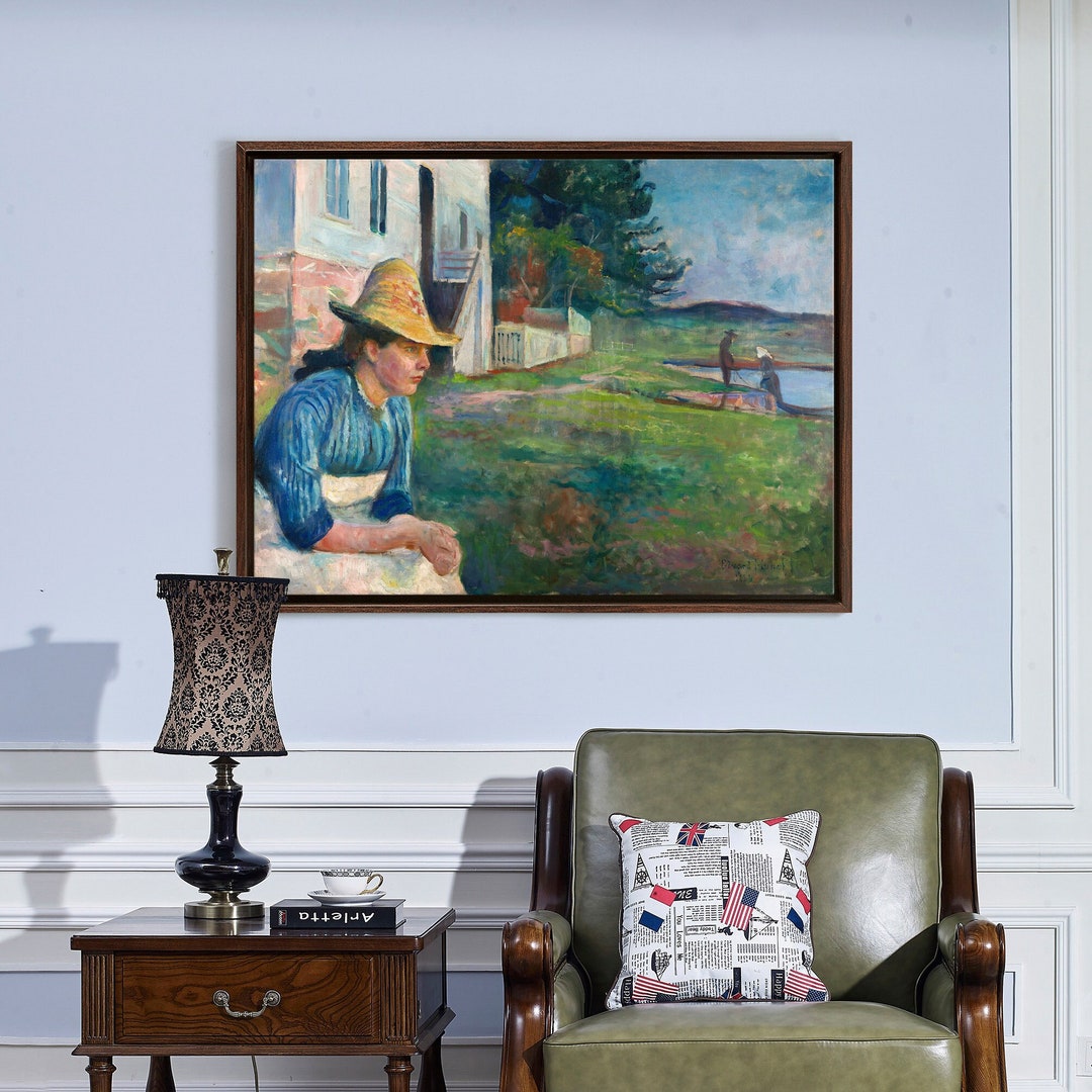 Munch Edvard,evening,portrait of a Woman in a Hat,large Wall Art,framed ...