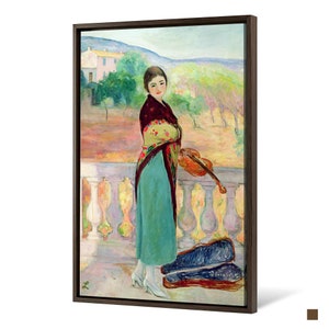 Henri Lebasque,marthe Lebasque With Violin, St Tropez, Circa 1920,large Wall Art,framed Wall Art ...