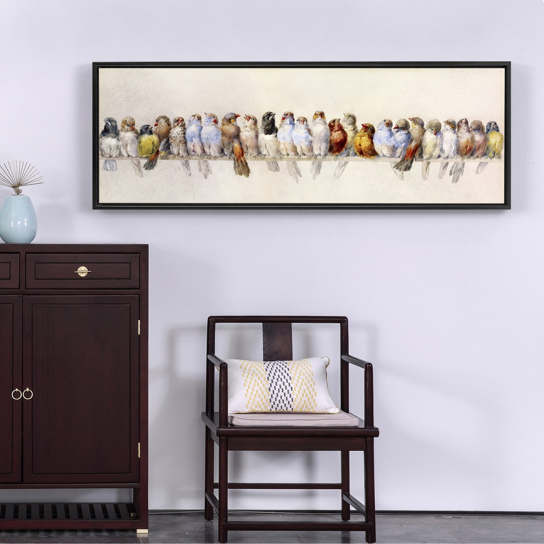 Hector Giacomelli,perch of Birds,narrow Horizontal Wall Art ,large Wall ...