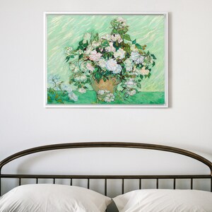 Vincent Van Gogh,roses,still Life With White Roses in A Vase,canvas ...